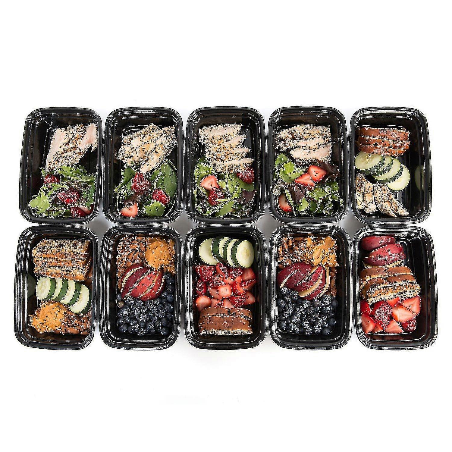 10 Pack Premium Stackable Microwave Re-usable Lunchbox Food Container ...
