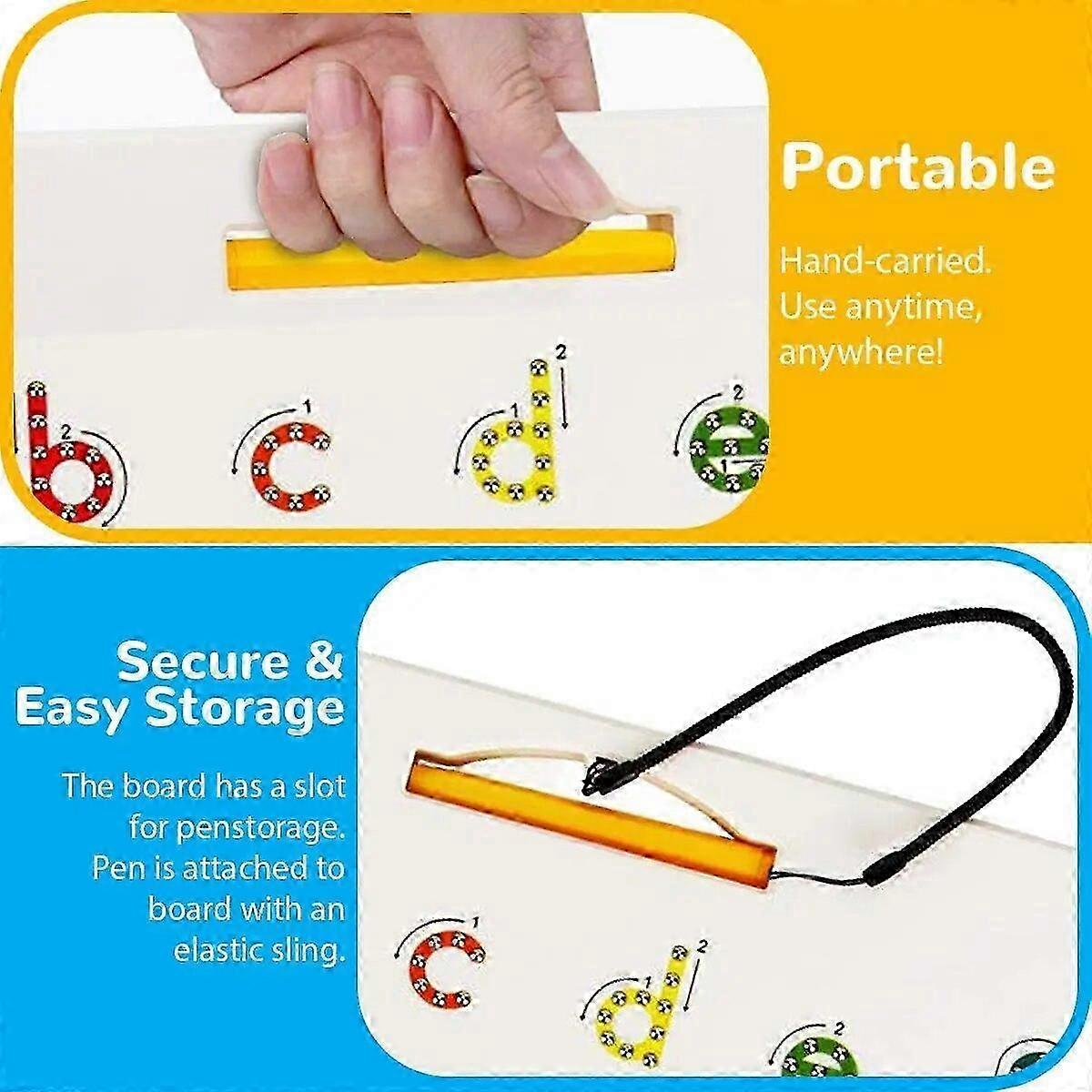 Double Sided Magnetic Letter Board 2in1 Alphabet Magnets Tracing Board ...