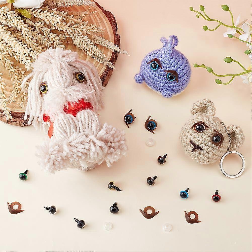 DIY 80 Sets Safety Eyes 10mm Craft Eyes with Eyelid Buckles 8 Colors ...