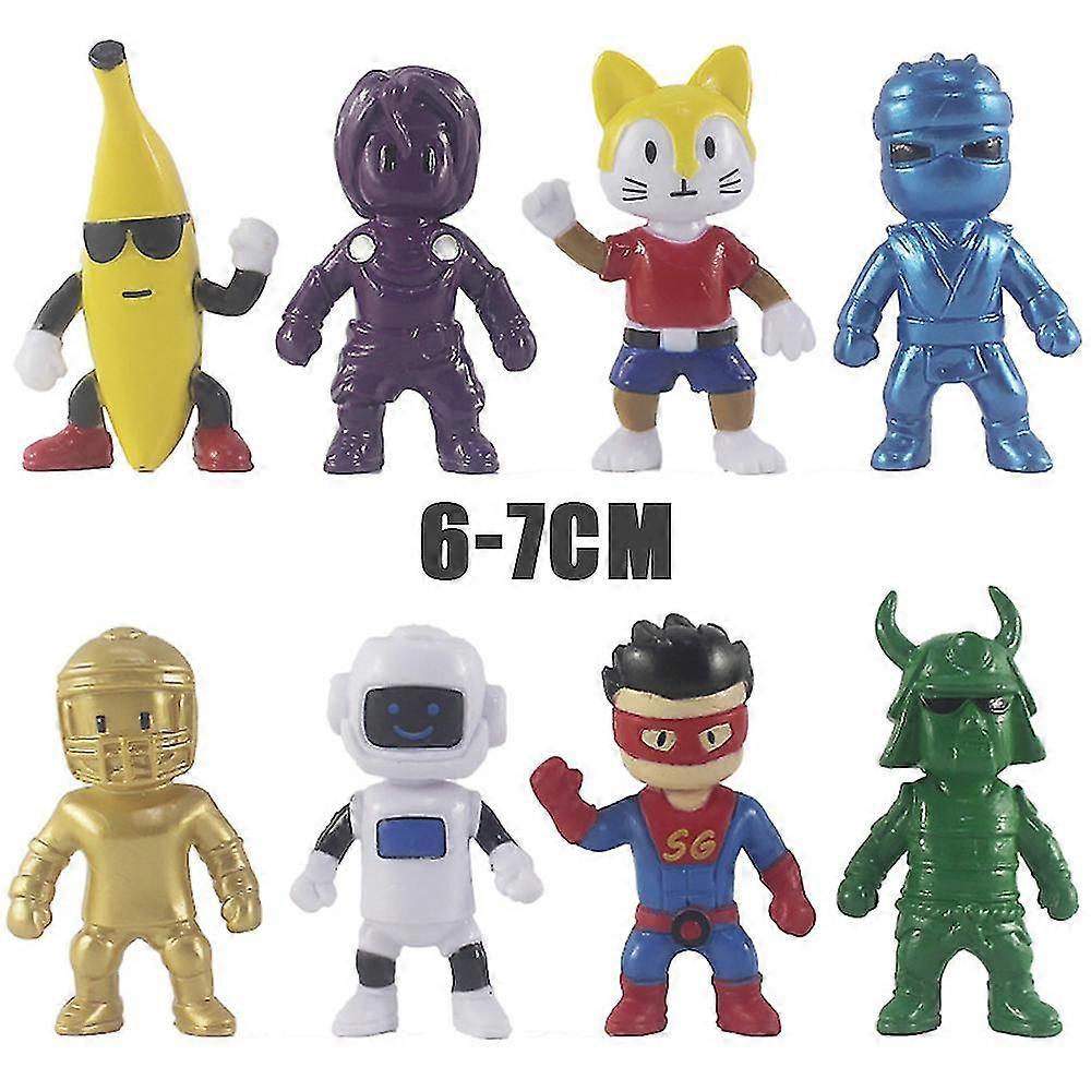 8pcs Stumble Fall Guys Figure Toys Cute Game Character Doll Action ...