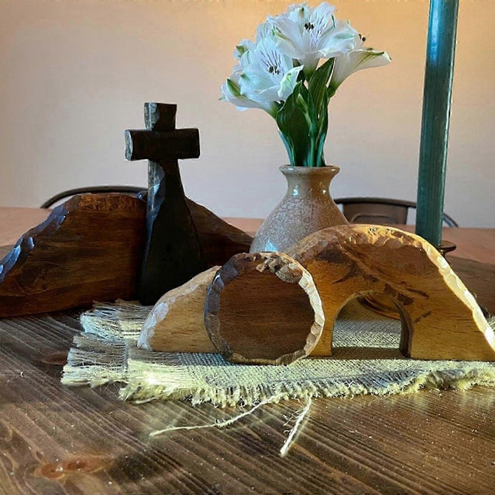 Easter Resurrection Scene Set - The Empty Tomb Easter Scene and Cross ...