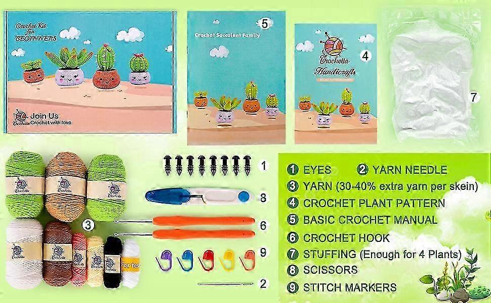 Virkningskit för nybörjare - Virkning Startkit Lär dig att virka kit ...