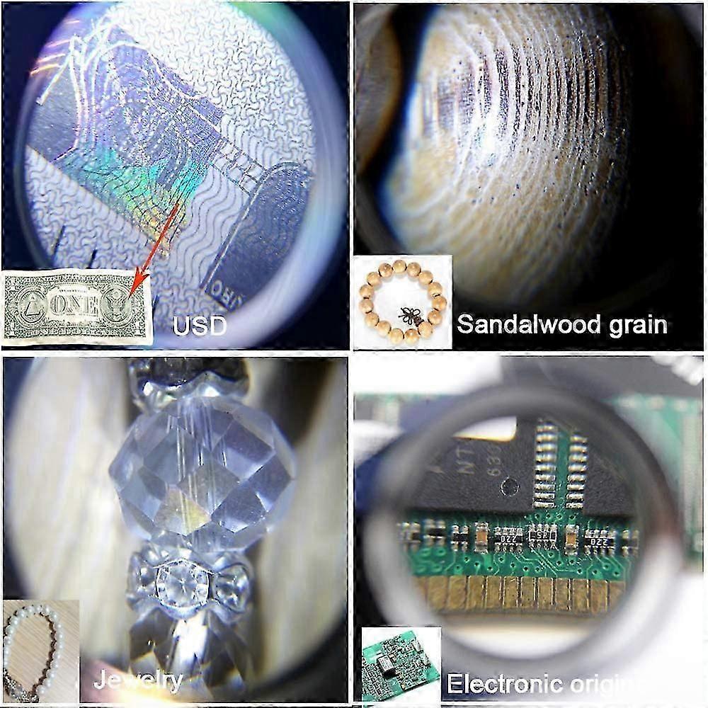 Metal foldable jeweler's loupe with LED light for detecting currencies ...