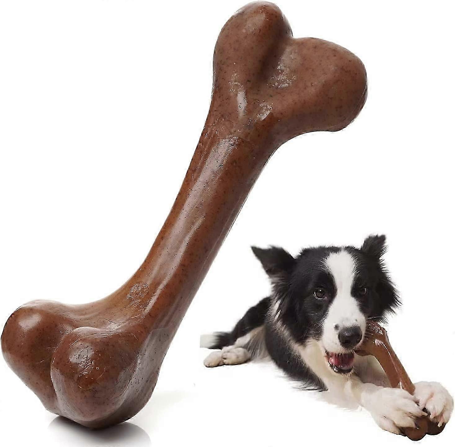 Dog Chew Toy, Aggressive Dog Chew Bone, Beef Flavor, Sturdy and Durable Dog Bone Toy, for Small ...