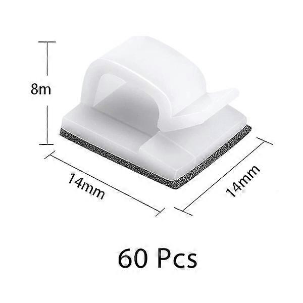 Cable Clips [60 pcs]. Mini Cable Clips. Cable Organizers Sticky Cable ...