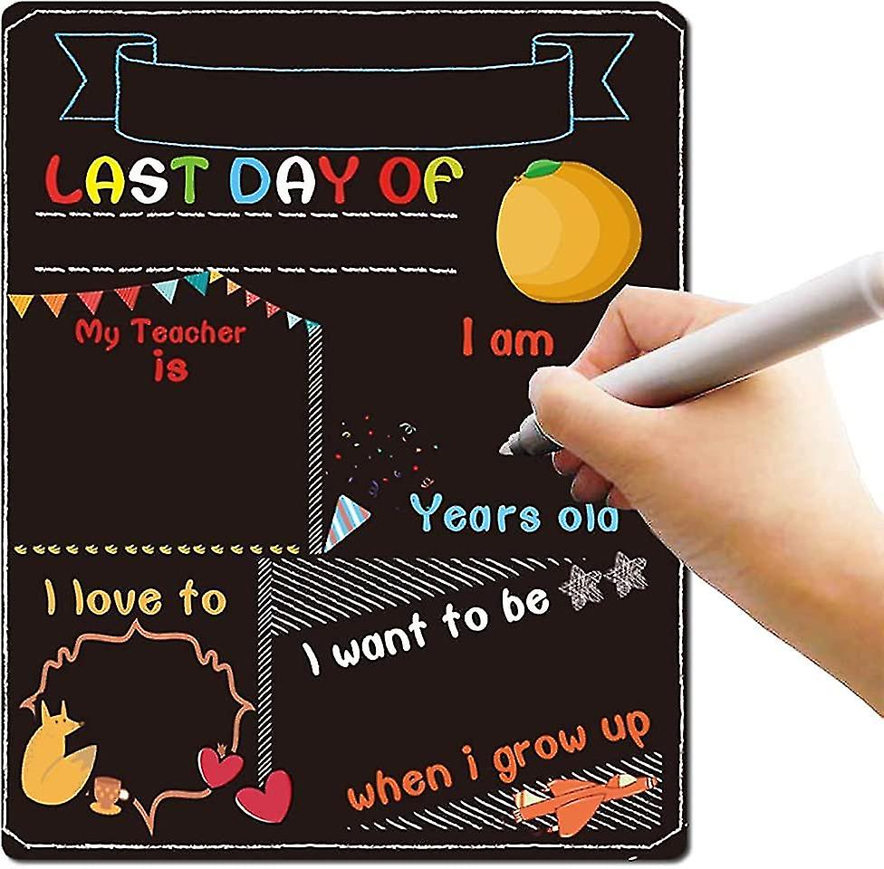 First Day And Last Day Of School Chalkboard Signs- Double- Sided Back ...