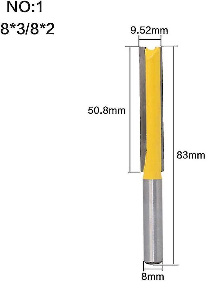 Extra Long Straight Wood Router Flutes - 8mm Router Bit - Woodworking ...