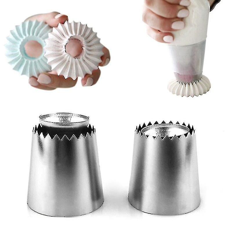 Set Of 2 Ring Cookie Mould Icing Point Tip Nozzle Cake Pastry Baking ...
