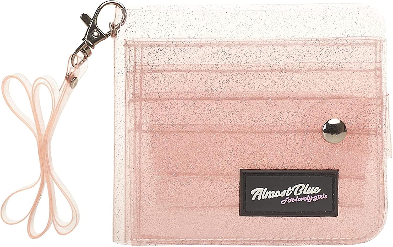 Cards Holder Clear Wallet Transparent Purse Glitter Pvc Card Bag Women ...