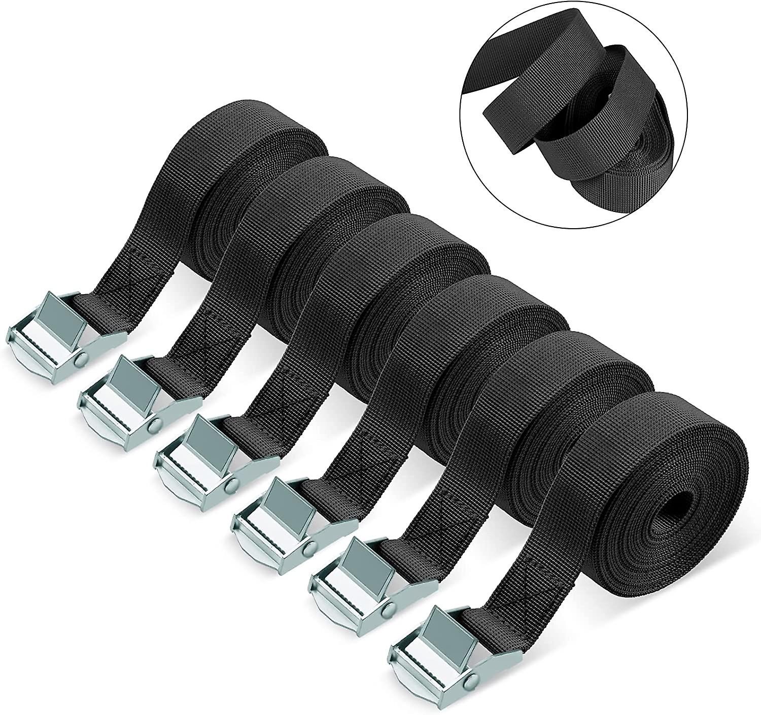 Bind stropper, 6-tommers kraftige strammebelter, 3m justerbare ...