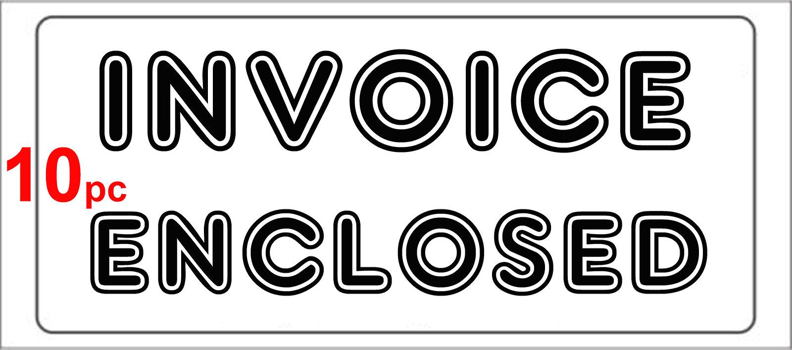 Invoice Enclosed Shipping Label Adhesive Warning Mailing Sticky Sticker ...