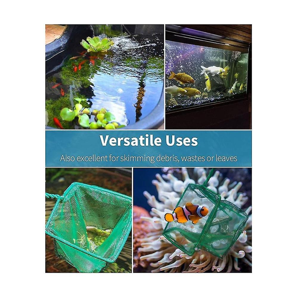4/6 Inch Aquarium Fish Net Set Fish Catch Nets With Plastic Handle ...