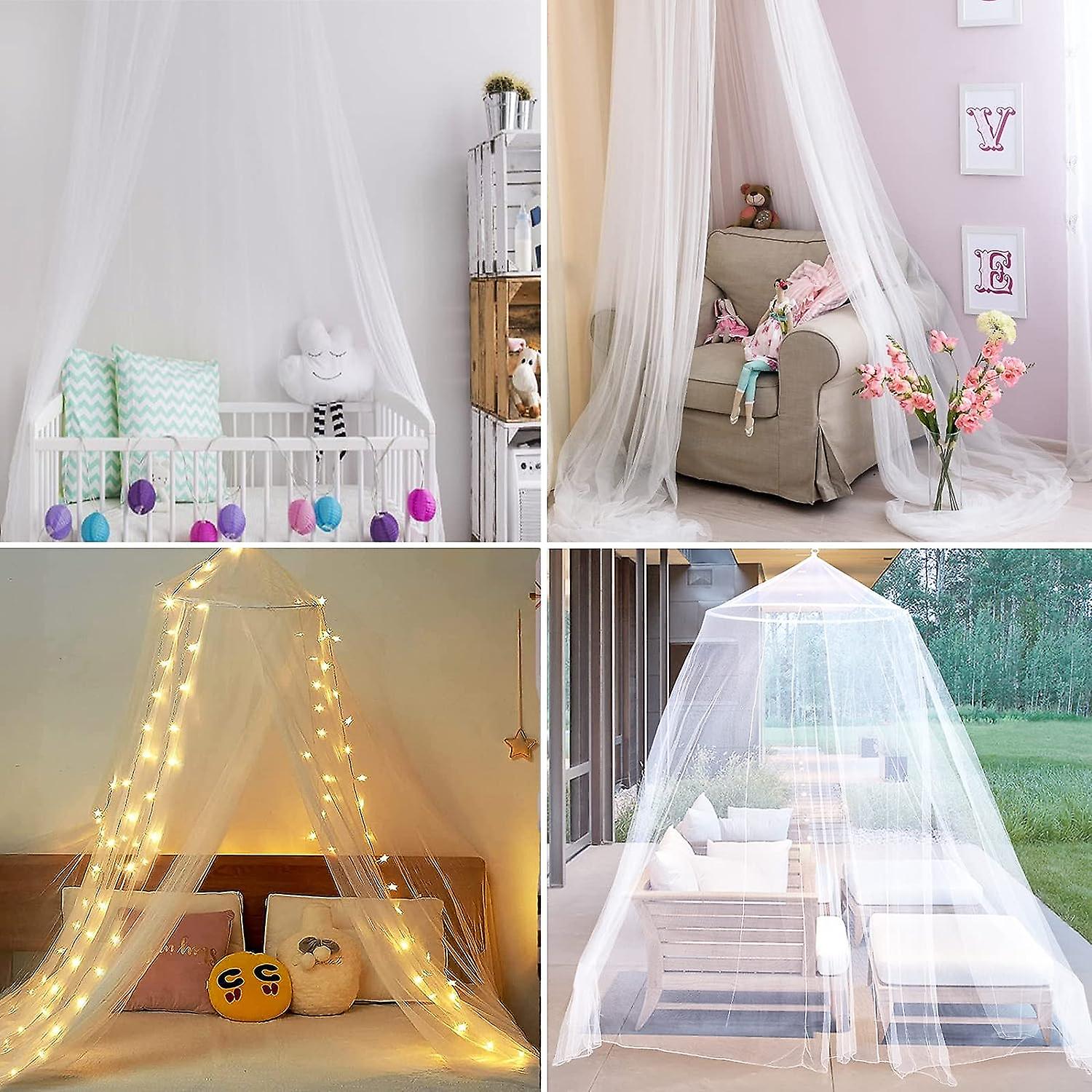 Mosquito Net Bed Canopy for Girls,King Canopy Bed Curtains Queen Size ...