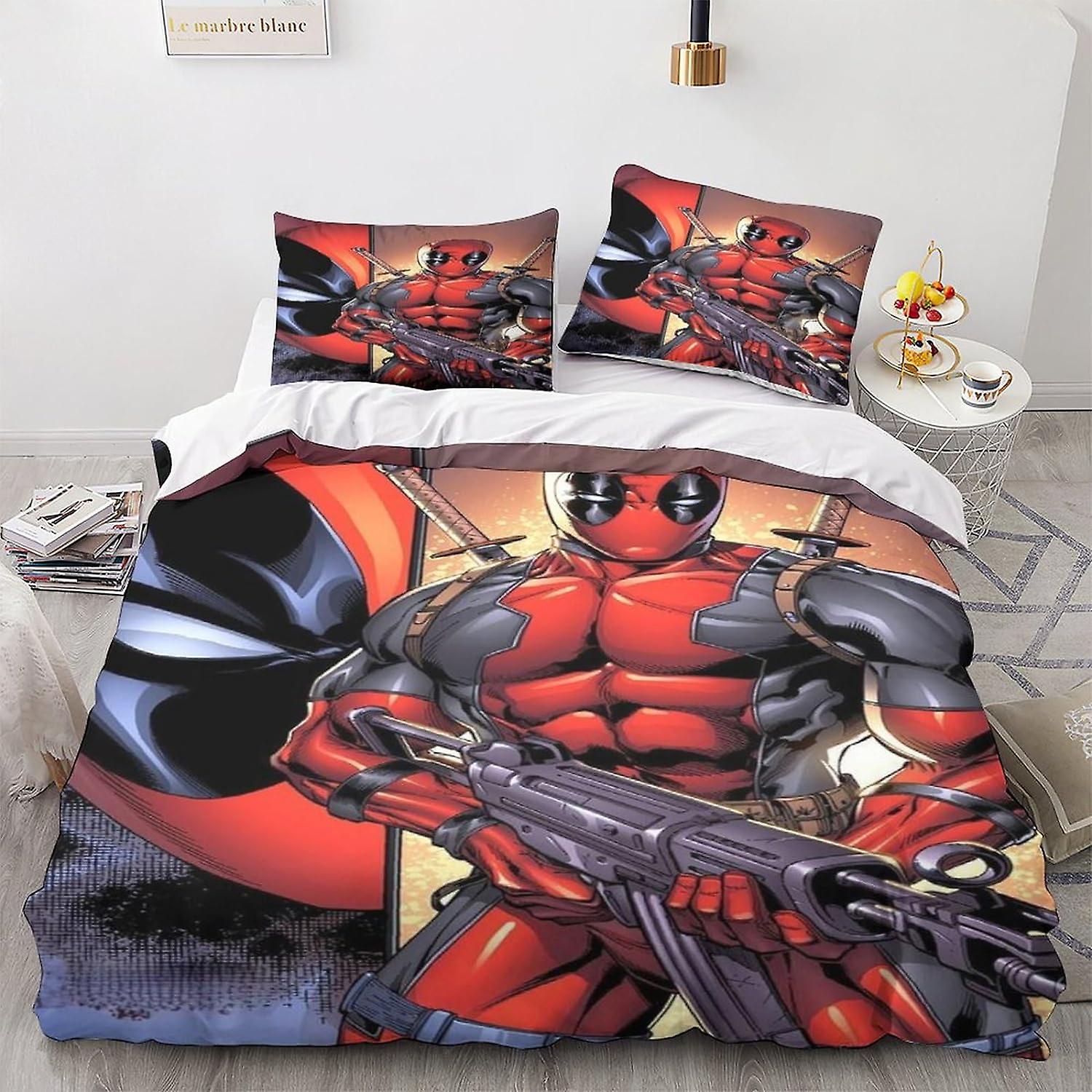 BARDYS Deadpool Bedding Set Cover Duvet Cover 3D Bedspread 3 Pieces ...