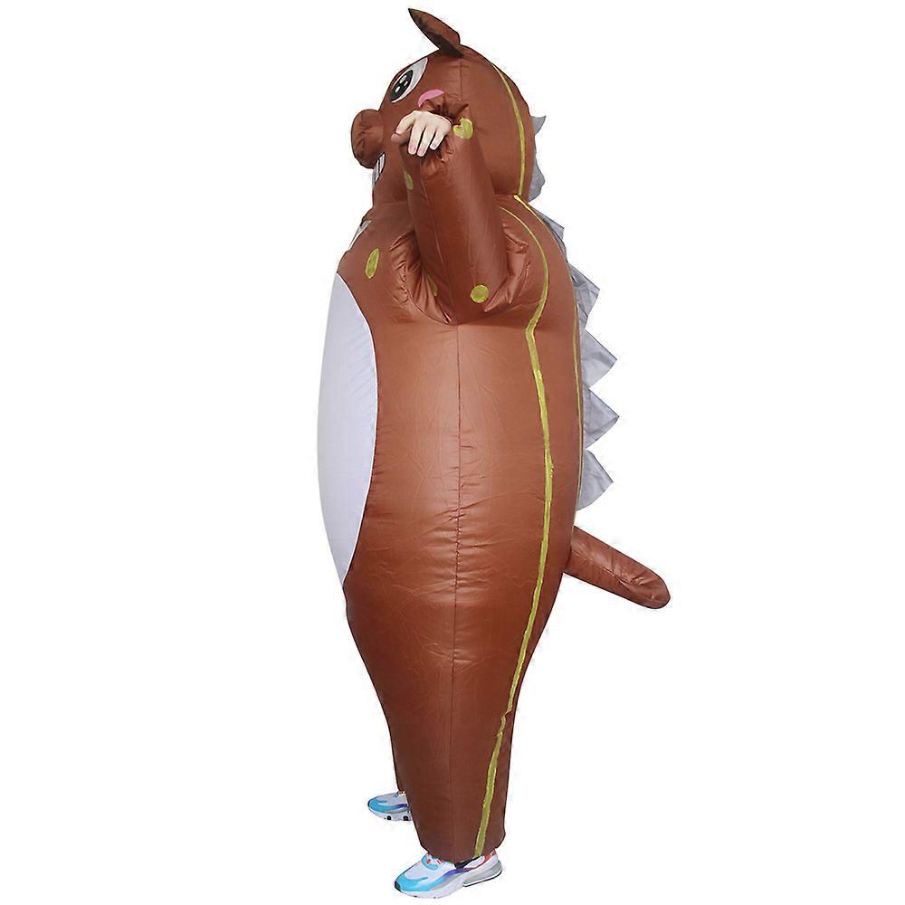 Funny Brown Standing Pig Inflatable Costume Wild Boar Blow Up Suit ...
