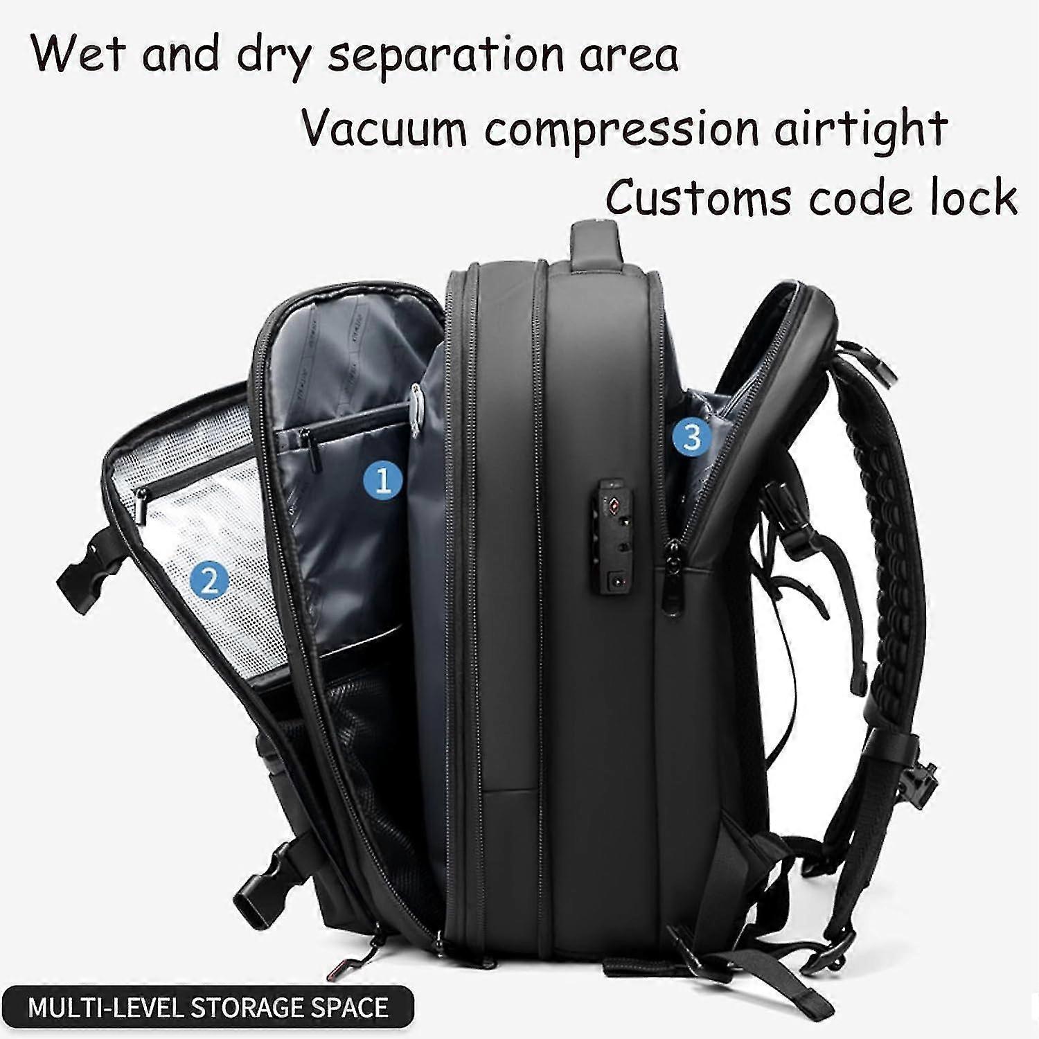 Backpack, Vacuum Backpack Travel, 60L Expandable Backpack with Vacuum ...