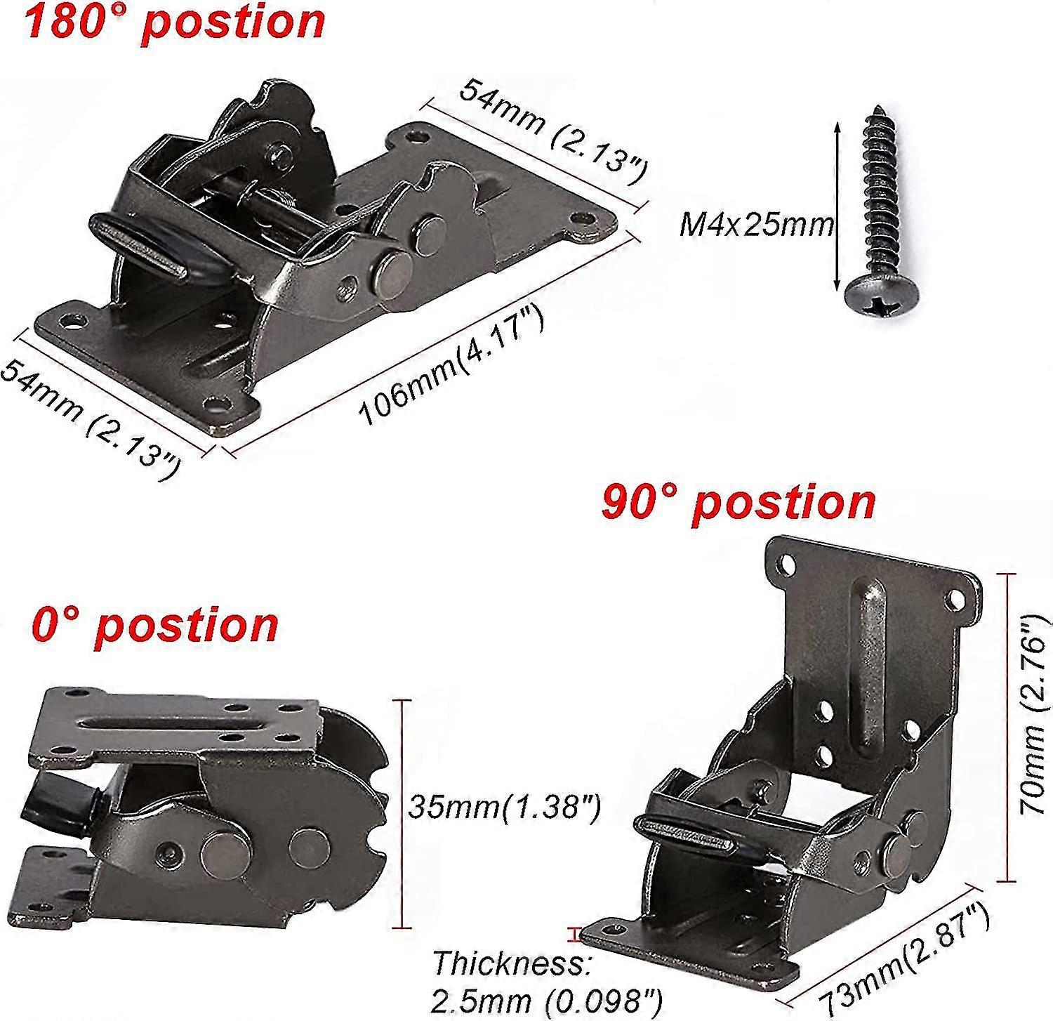 0-90-180 Degree Self-locking Folding Hinge Folding Table Extension ...