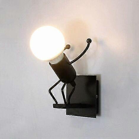 Robot Wall Lamp,creative Little Iron Man Wall Light,retro Cartoon Wall ...