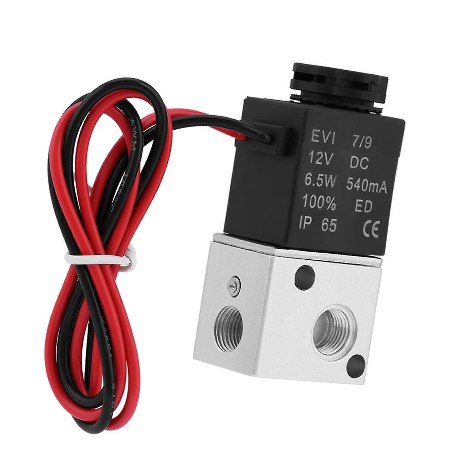 3V1-06 3 Way 2 Position 1/8" BSP Normally Closed Pneumatic Solenoid Air Valve( DC 12V) | Fruugo UK