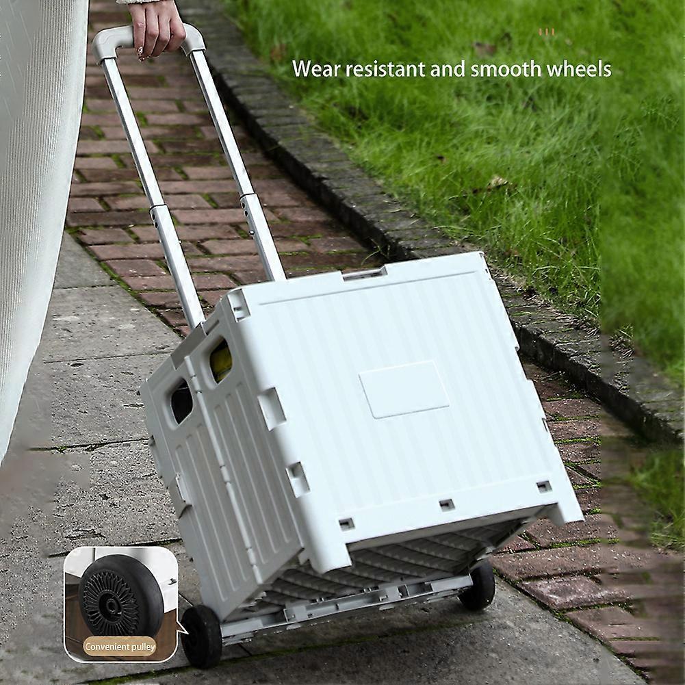 Mobile Folding Cart with Lid Lightweight Portable Utility Cart ...