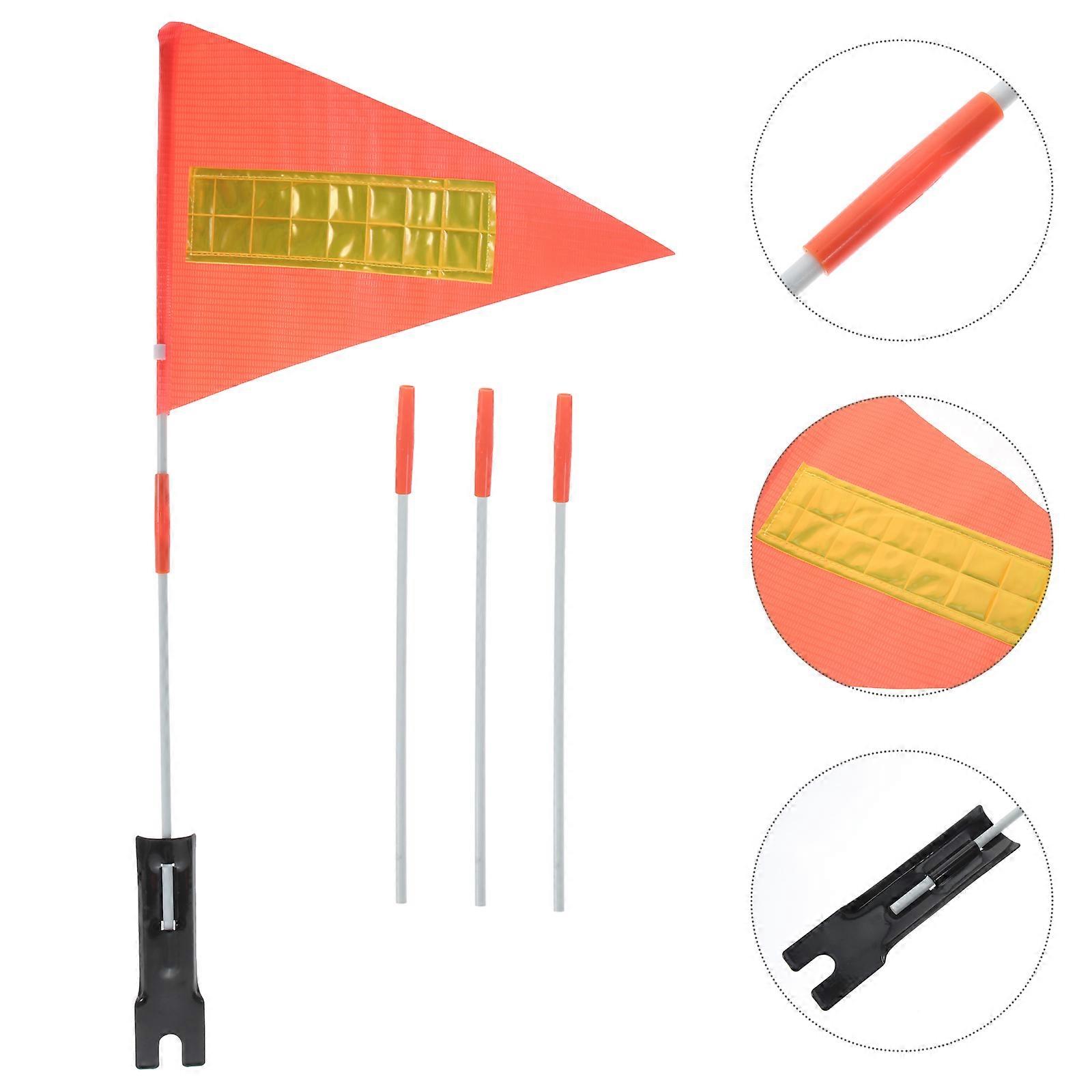 1 Set Bike Safety Flag Bike Advertising Cycling Flag Safety Flag with ...