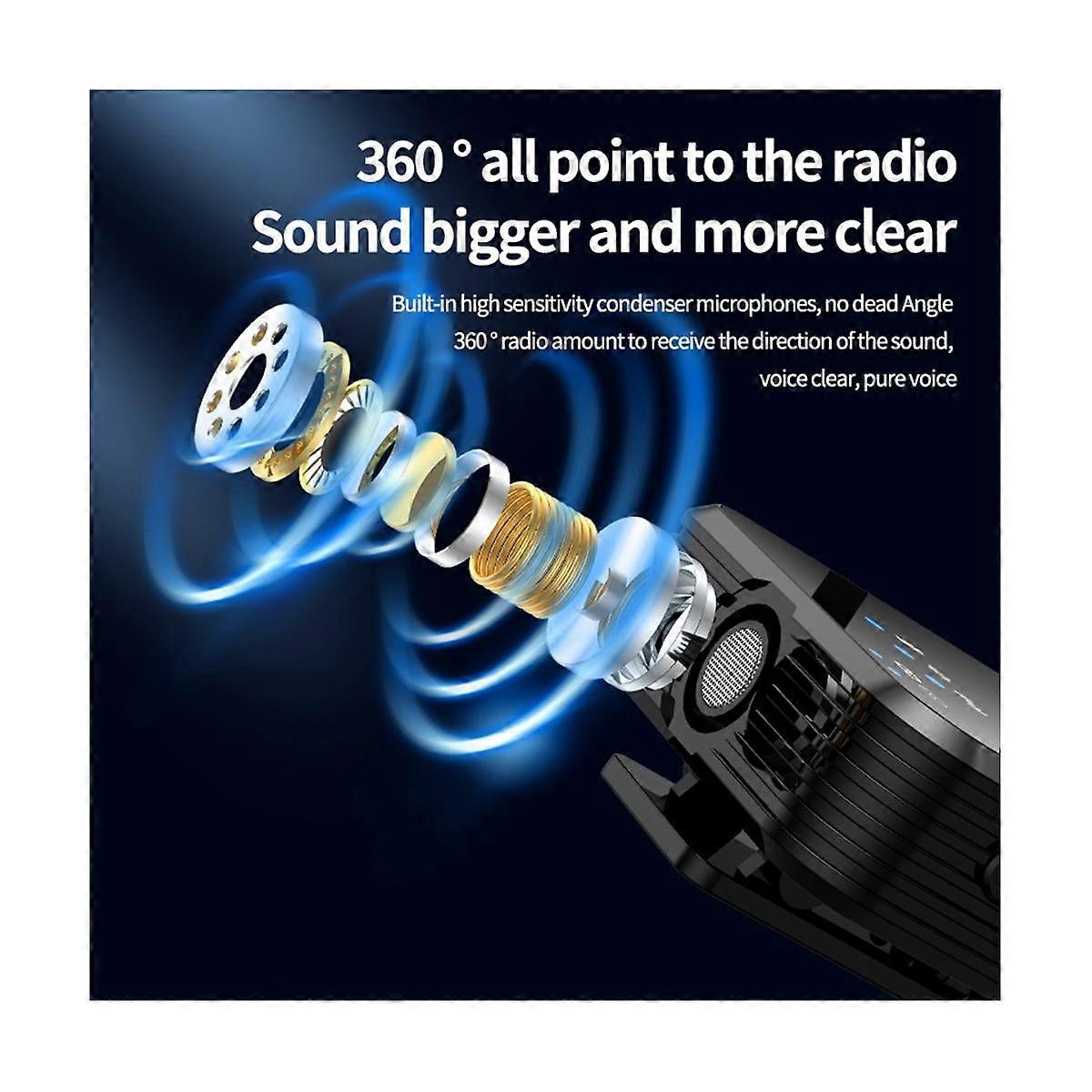 Wireless Noise Canceling Microphone System Portable Collar Clip ...