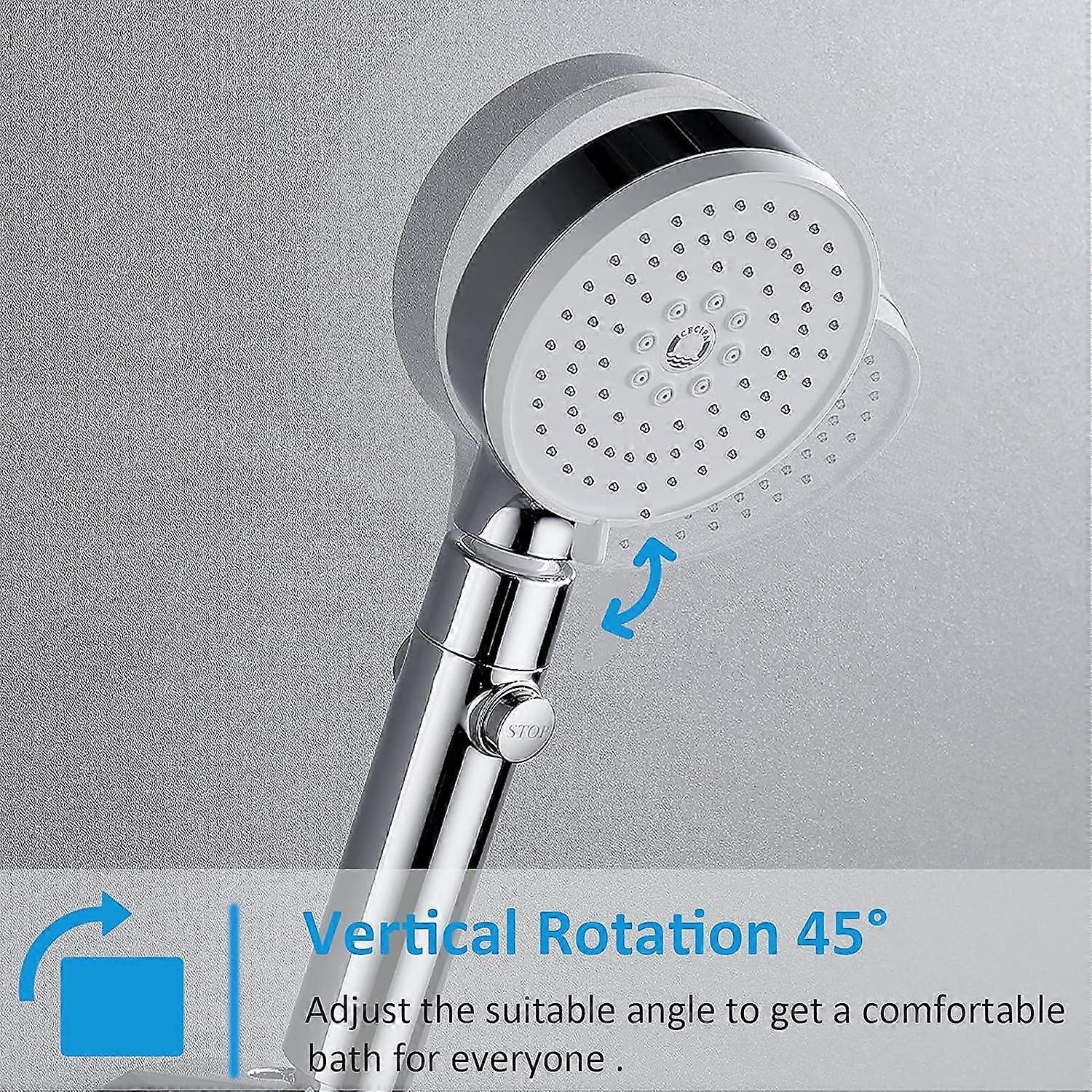 High Pressure Shower Head, 3 Jet Shower Head, Anti Limescale Shower ...