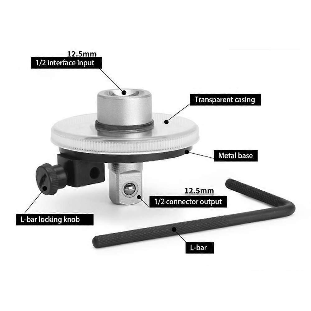 Torque Angle Gauge 360 Adjustable 1/2" Drive Torque Wrench Adapter ...