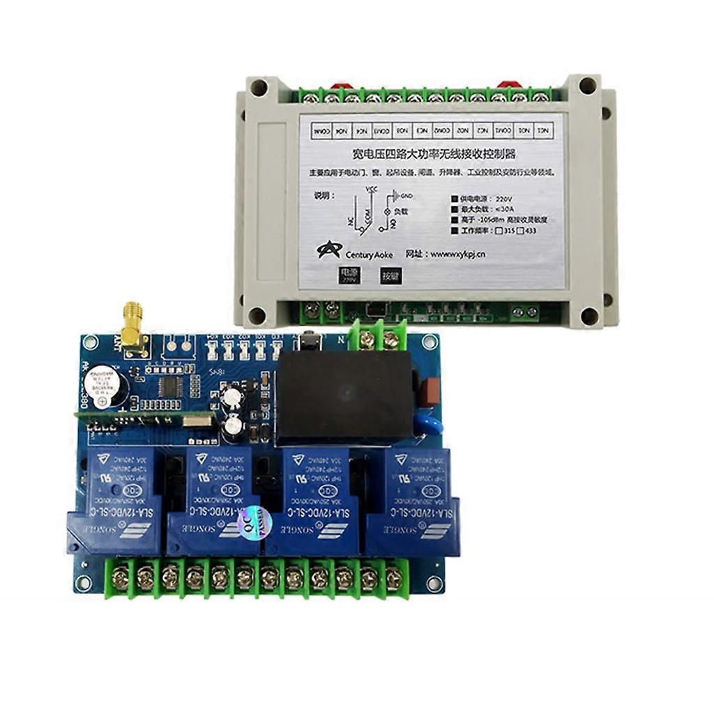 4 Channel Relay Switch Rf Wireless Remote Control System Receiver ...