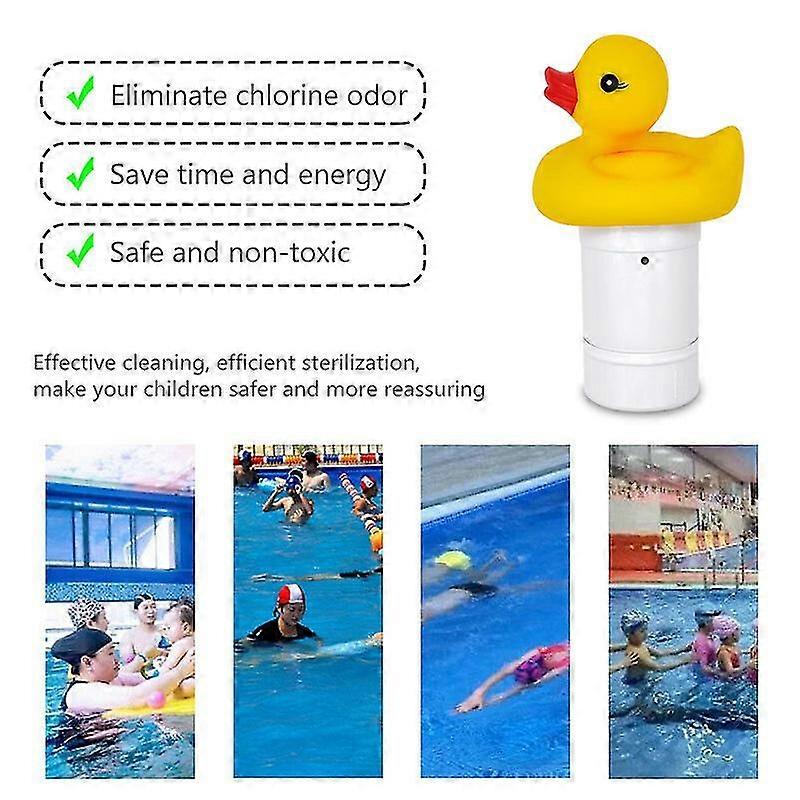 Swimming Pool Cute Duck Floating Chemical Dispenser Floater Chlorine ...