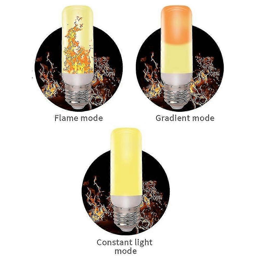 Led Flame Effect Light Bulbs 3 Modes Flickering Fire Light Bulb E27 ...