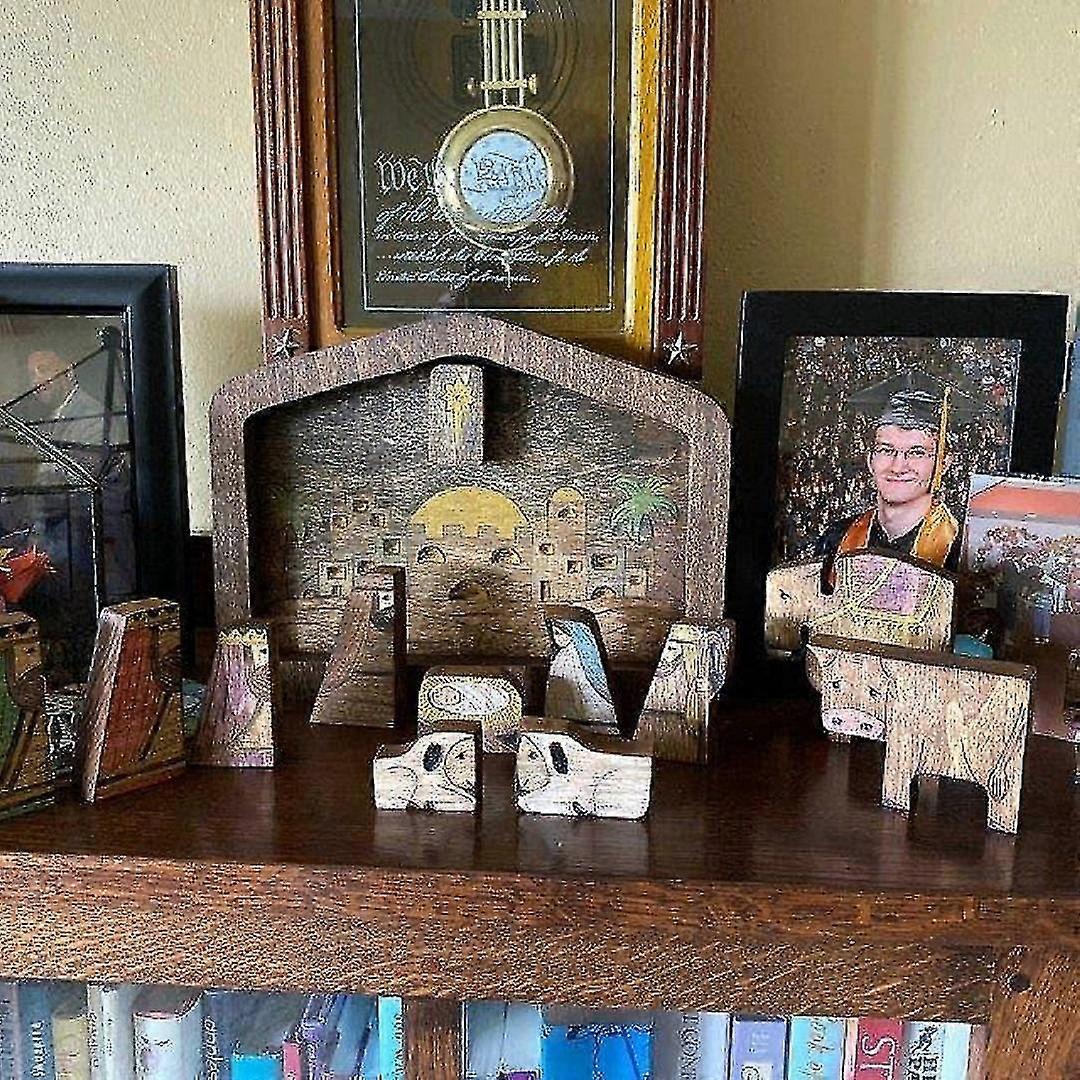 Wooden Jesus Puzzle Statue Nativity Puzzles Sculpture Decorations ...