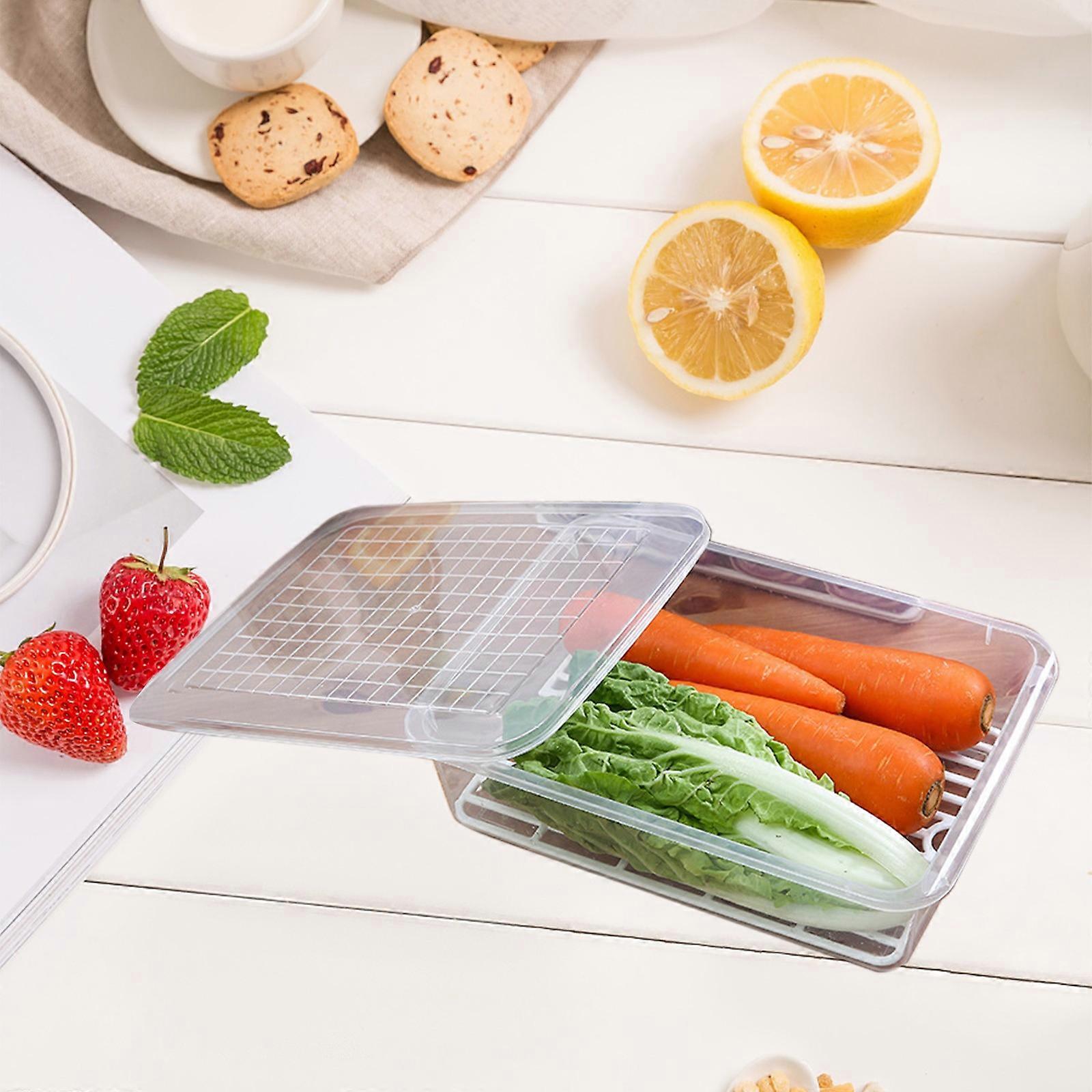 Food Storage Box For Fridge Plastic Fridge Organiser With Removable ...