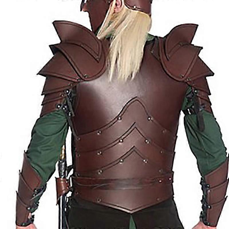 Medieval Viking PU Leather Shoulder Armor Gladiator Knight Samurai ...