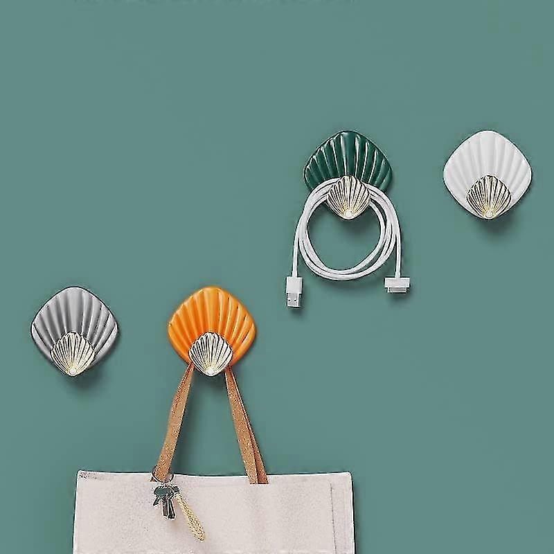 4pcs Decorative Hanging Hooks Seashell Wall Hooks Coat Hooks | Fruugo UK
