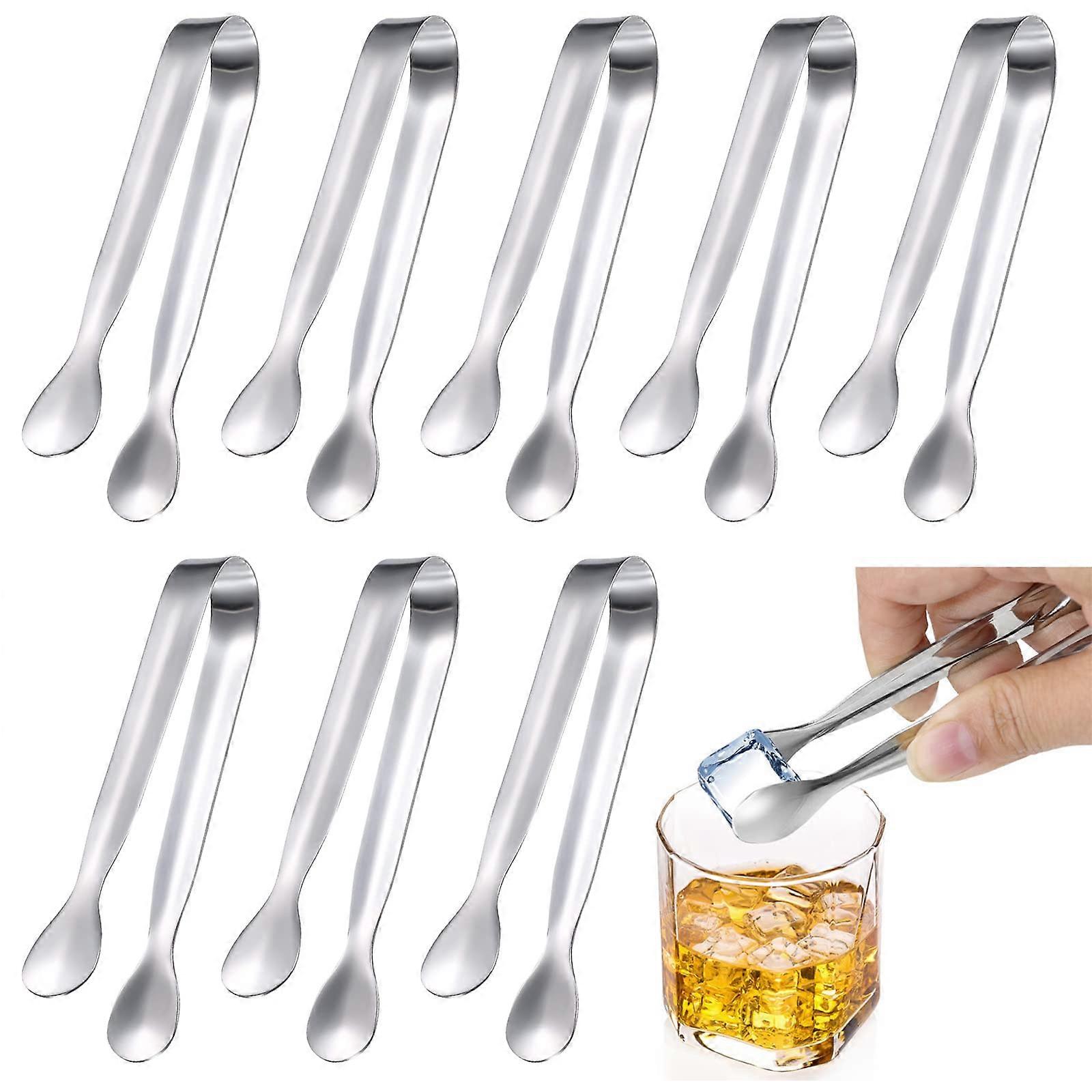 8 Pcs Ice Sugar Tongs, Stainless Steel Mini Serving Tongs Small Sweet ...