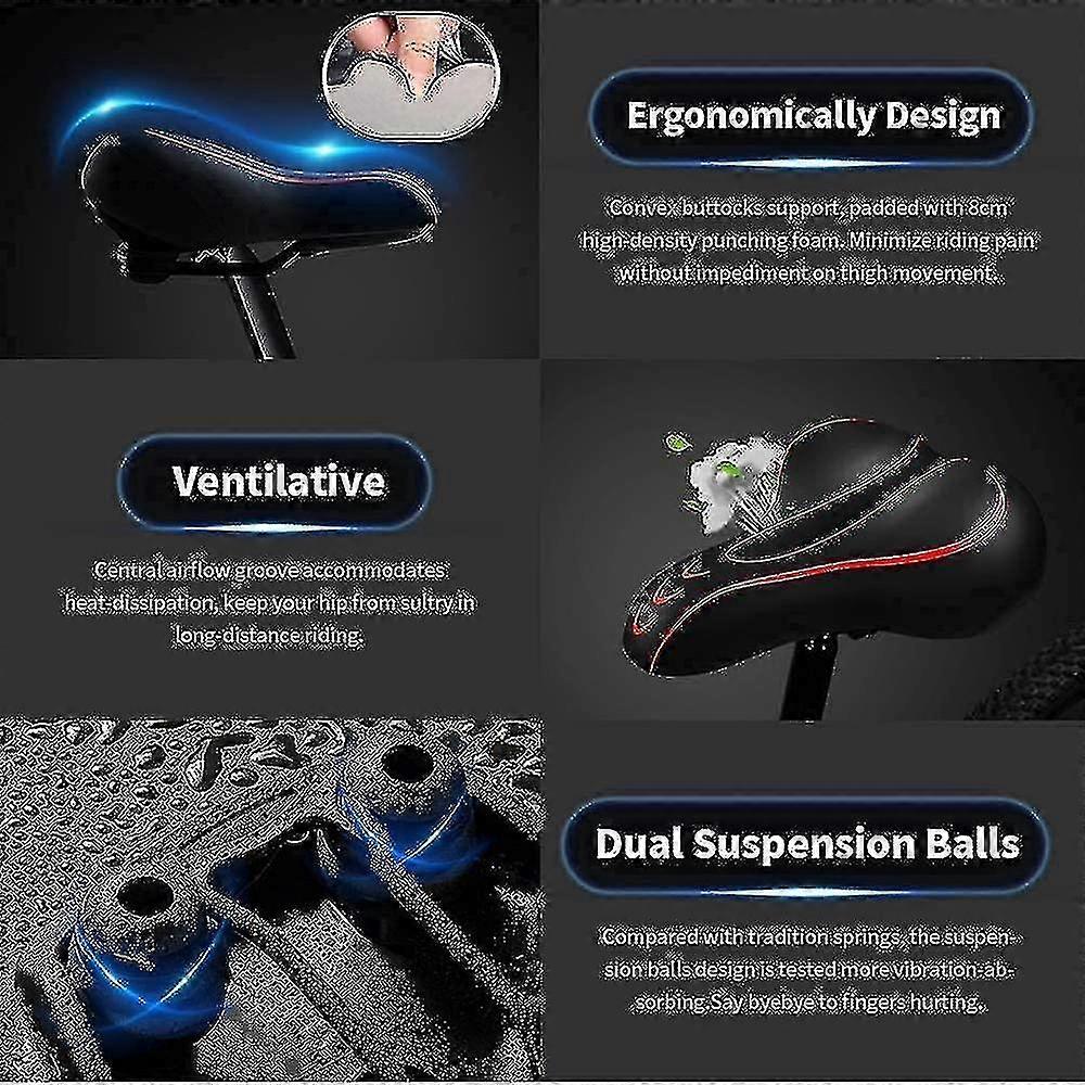 Oversized Bike Seat, Comfortable Bike Seat - Universal Replacement ...