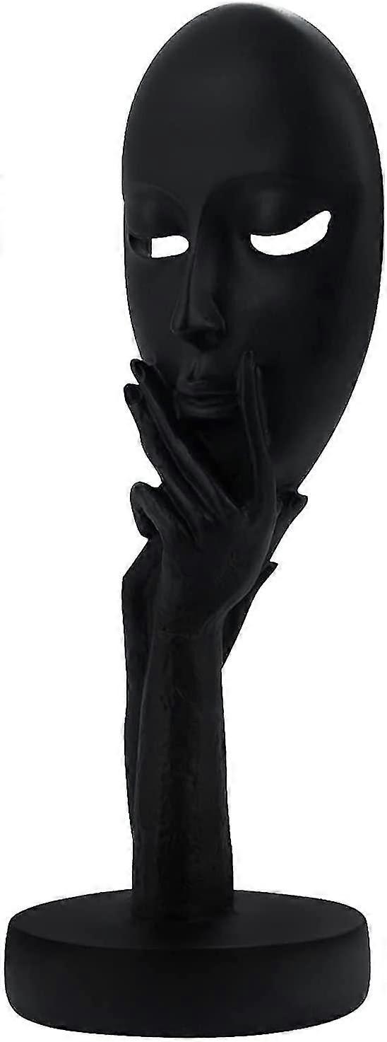 Modern And Simple Woman Face Statues Thinker Lady Sculpture Figure ...