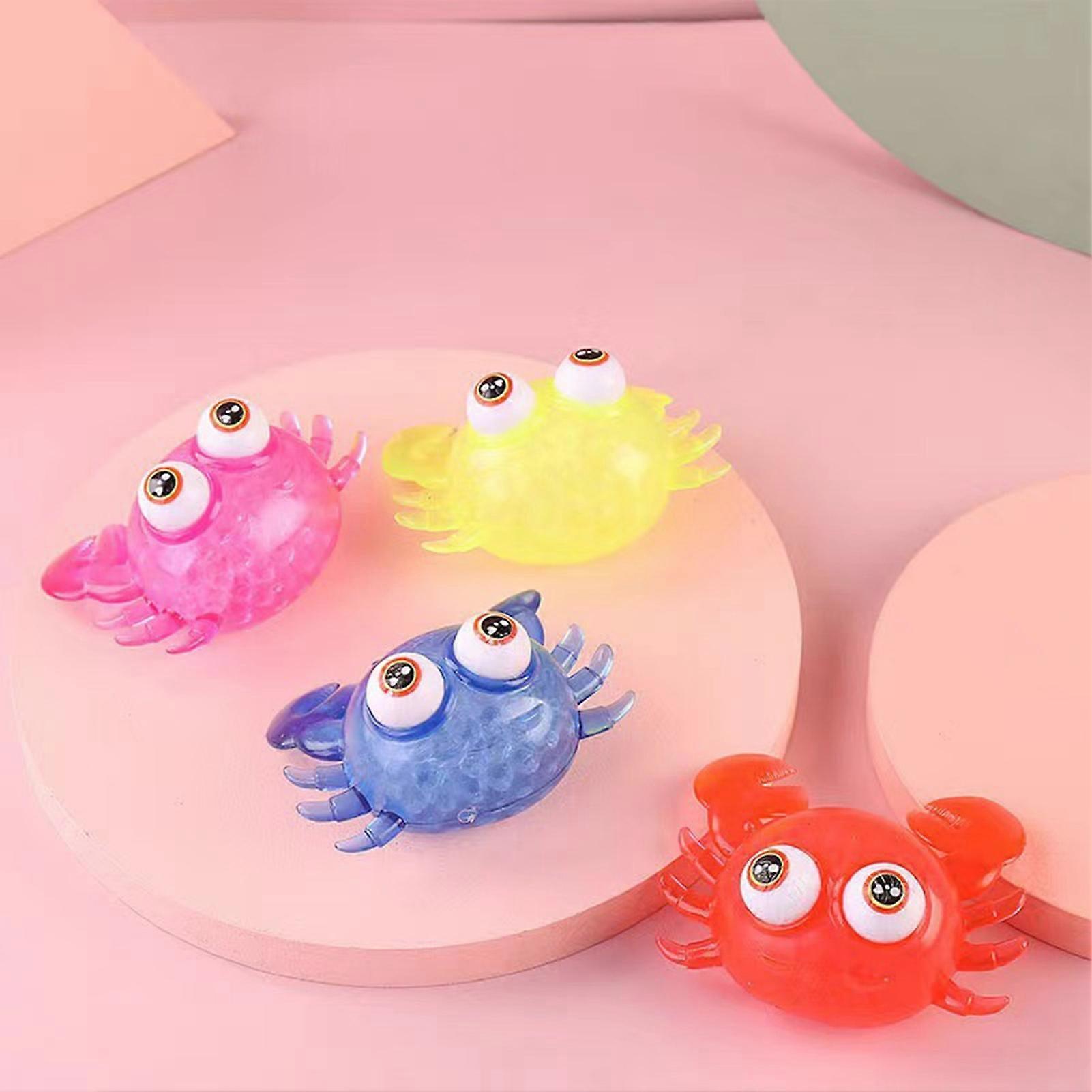 Crab Squeeze Toy Flexible Elastic Anti-stress Balls Colored Pinch Toy ...