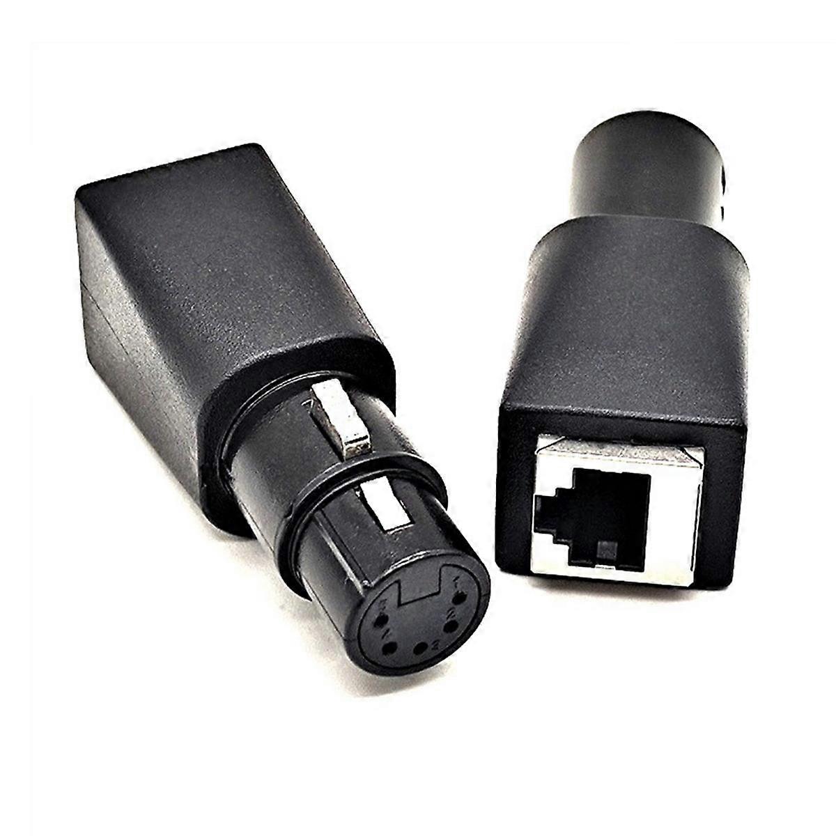 1Pair DMX to RJ45 Connector RJ45 Ethernet to 5 Pin XLR DMX Female ...
