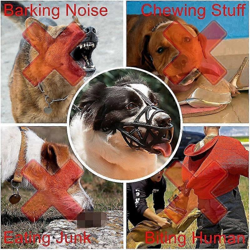 Dog Muzzle, Dog Basket Muzzles, Soft Breathable Cage Muzzle compatible ...