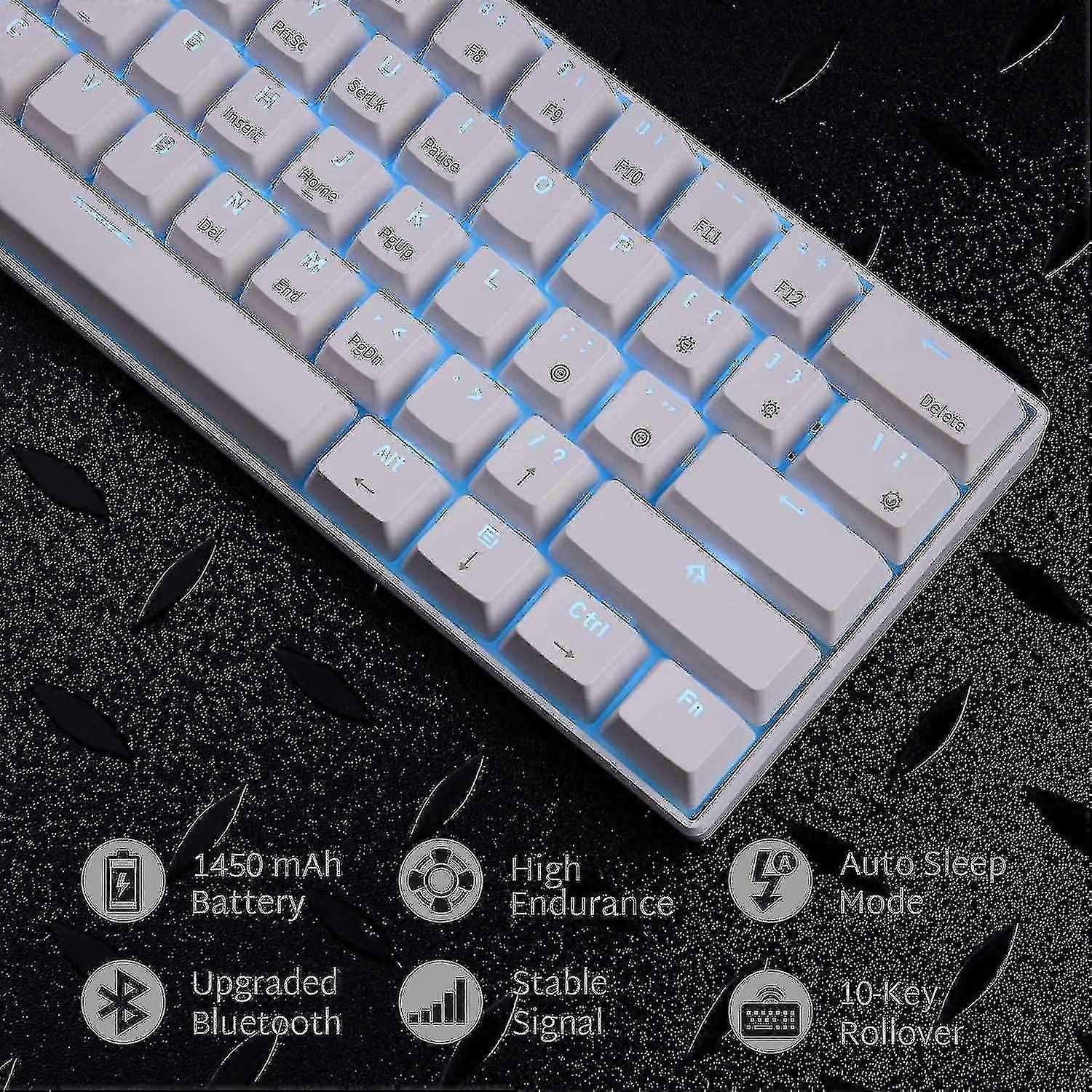 Rk Royal Kludge Rk61 Wireless 60% Mechanical Keyboard, 61 Keys ...