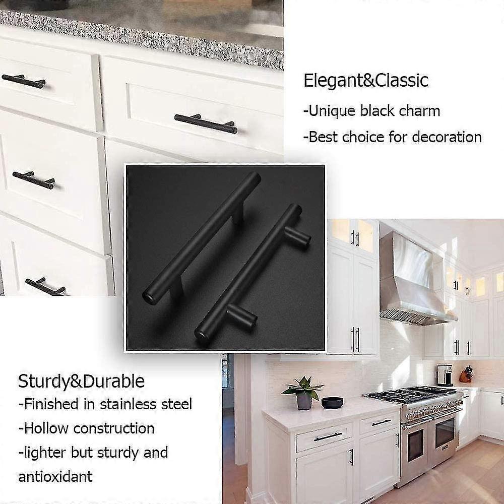 Set Of 15 Black Kitchen Cabinet Handles Black Kitchen Door Handles ...