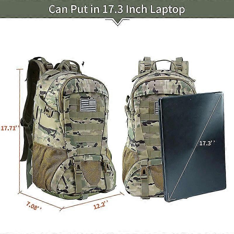 35L Military Tactical Backpack Men Army Molle Assault Rucksack 3P ...