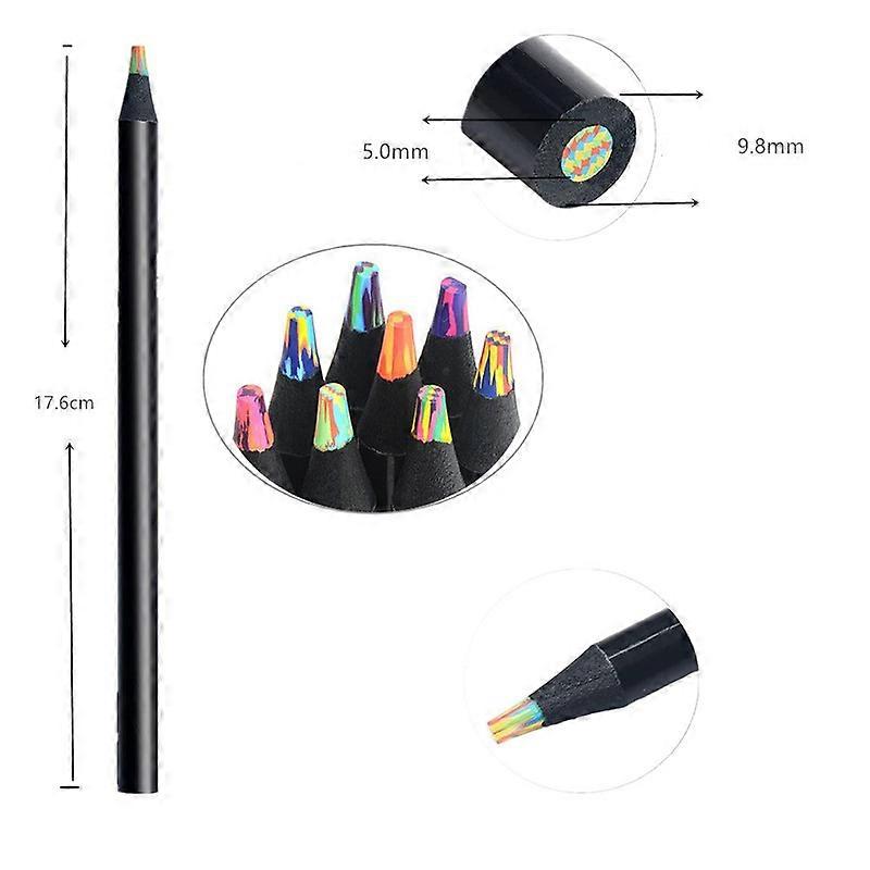 8 Colors Rainbow Pencils, Jumbo Colored Pencils for Adults and Kids ...