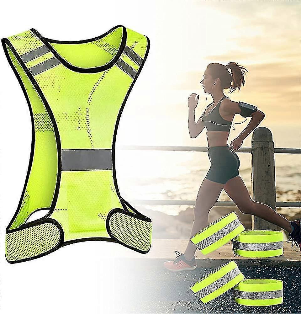 Reflective Vest Set - 4x Reflective Tape And Reflective Vest ...
