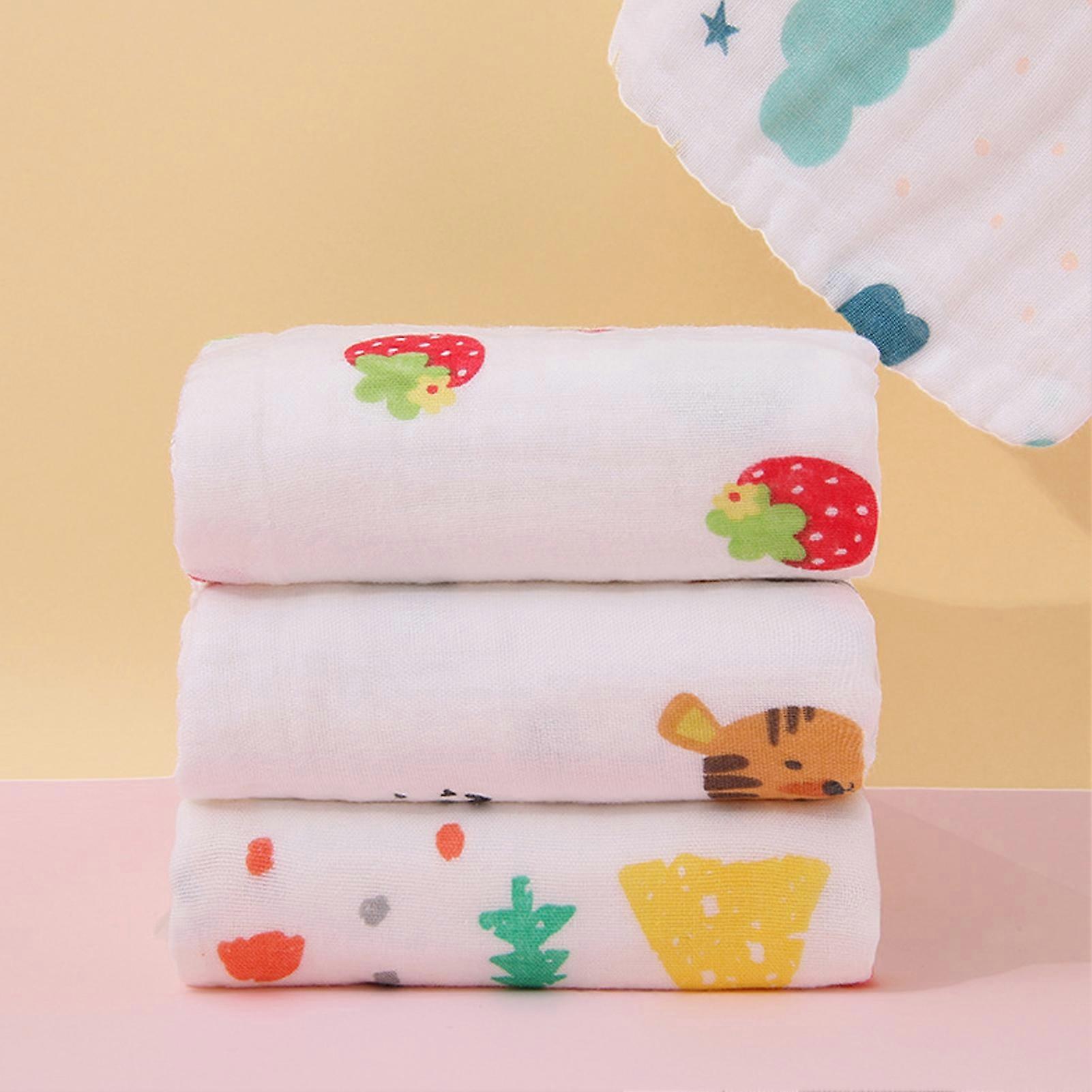 Towel Cartoon Printing Water Absorbent Square Shape Baby Handkerchief ...