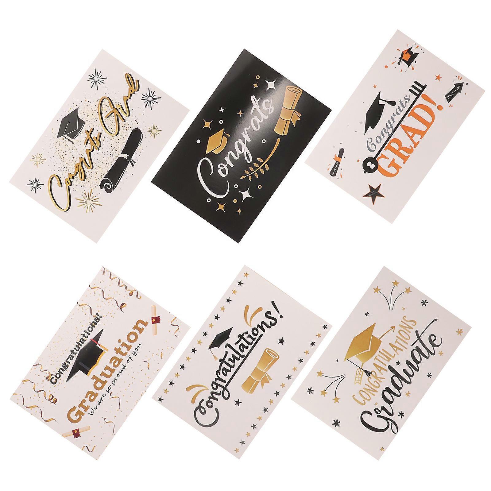 6 Sets Graduation Cards Greeting Cards With Envelopes Graduation 2024 ...