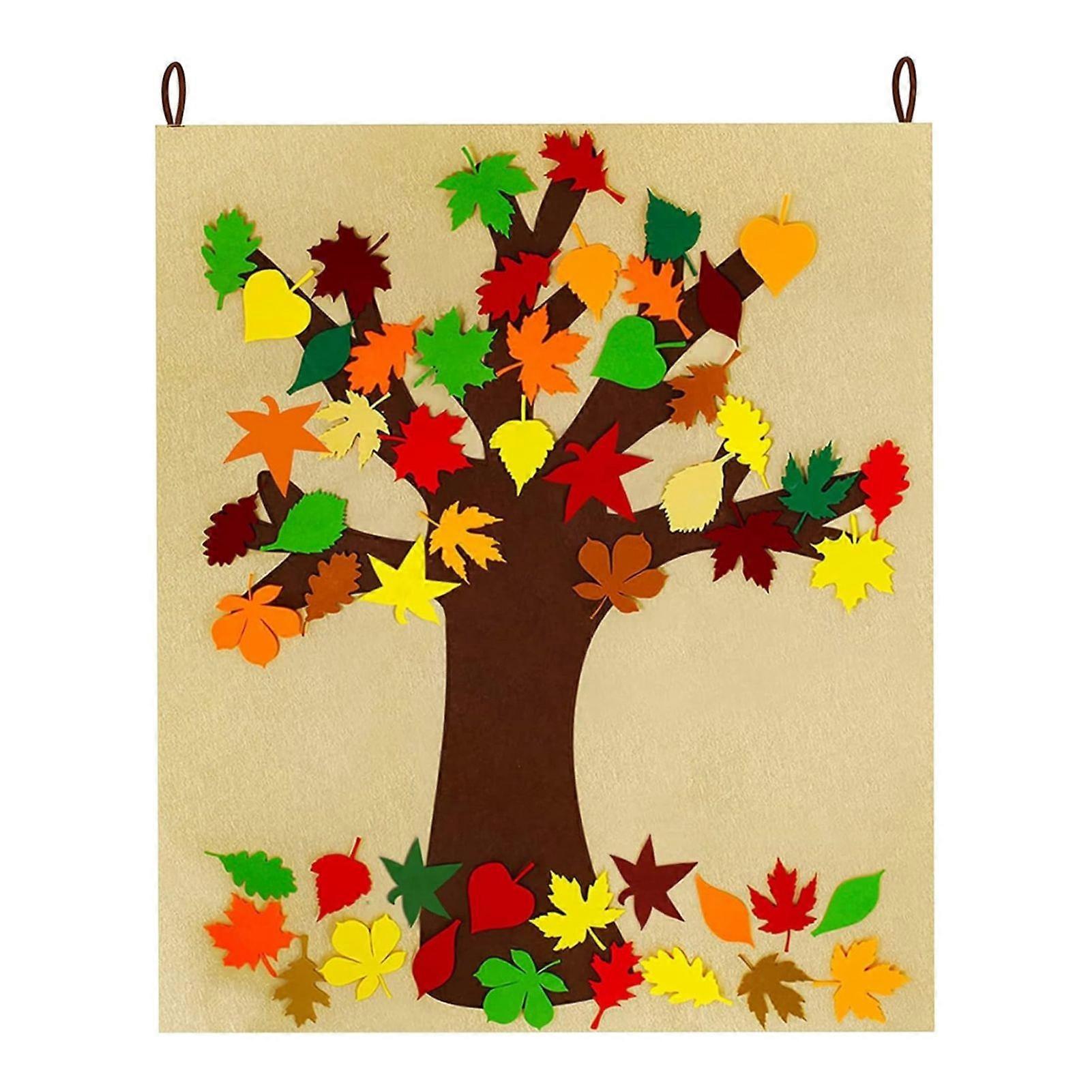 Fall Leaves Tree Craft Kits Kids DIY Bulletin Board Set with 52 Maple ...