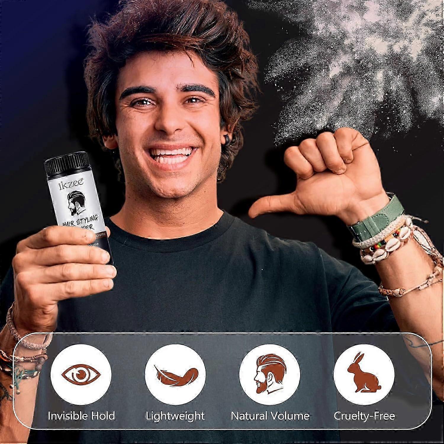 Hair Styling Texture Powder for Men, Natural Look, Volumizing, No Oily ...